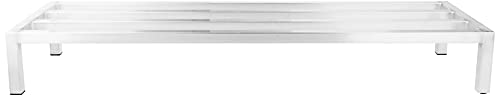 Winco 20-Inch by 60-Inch Dunnage Rack, 8-Inch High, 1200-Pound Capacity, Medium, Aluminum