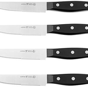 HENCKELS Statement Razor-Sharp Steak Knife Set of 4, German Engineered Informed by 100+ Years of Mastery, Black/Stainless Steel