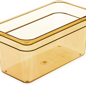 Carlisle FoodService Products 3086213 StorPlus High-Heat Third-Size Food Pan, 5.7 qt. Capacity, 12-3/4 x 7 x 6", Amber (Case of 6)