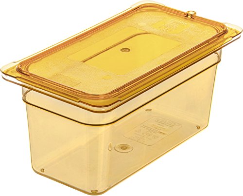 Carlisle FoodService Products 3086213 StorPlus High-Heat Third-Size Food Pan, 5.7 qt. Capacity, 12-3/4 x 7 x 6", Amber (Case of 6)