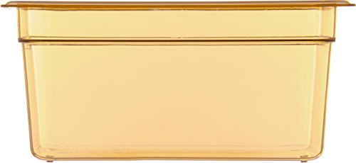 Carlisle FoodService Products 3086213 StorPlus High-Heat Third-Size Food Pan, 5.7 qt. Capacity, 12-3/4 x 7 x 6", Amber (Case of 6)