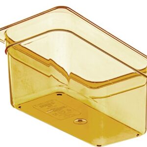 Carlisle FoodService Products 3086213 StorPlus High-Heat Third-Size Food Pan, 5.7 qt. Capacity, 12-3/4 x 7 x 6", Amber (Case of 6)