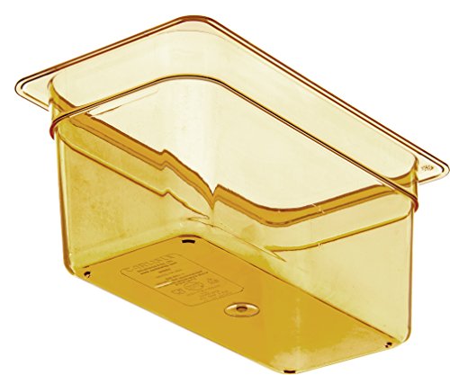 Carlisle FoodService Products 3086213 StorPlus High-Heat Third-Size Food Pan, 5.7 qt. Capacity, 12-3/4 x 7 x 6", Amber (Case of 6)