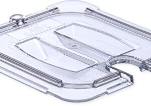 Carlisle FoodService Products 10311U07 Polypropylene Universal Handled Notched Lid, 6-7/8" Length x 6.31" Width x 7/8" Height, Clear, For TopNotch One-Sixth Size Food Pans (Case of 6)