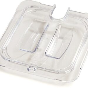 Carlisle FoodService Products 10311U07 Polypropylene Universal Handled Notched Lid, 6-7/8" Length x 6.31" Width x 7/8" Height, Clear, For TopNotch One-Sixth Size Food Pans (Case of 6)