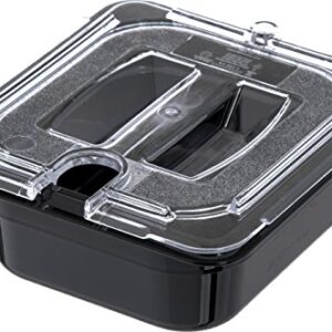 Carlisle FoodService Products 10311U07 Polypropylene Universal Handled Notched Lid, 6-7/8" Length x 6.31" Width x 7/8" Height, Clear, For TopNotch One-Sixth Size Food Pans (Case of 6)