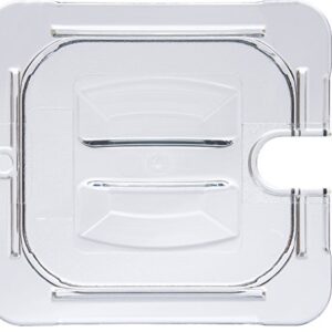 Carlisle FoodService Products 10311U07 Polypropylene Universal Handled Notched Lid, 6-7/8" Length x 6.31" Width x 7/8" Height, Clear, For TopNotch One-Sixth Size Food Pans (Case of 6)