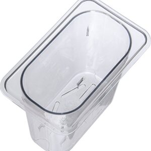 Carlisle FoodService Products CFS 1033507 TopNotch Polycarbonate Drain Shelf, 5" Length x 2.38" Width x 5/8" Height, Clear, For One-Ninth Size Food Pan (Case of 6)