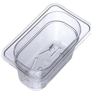 Carlisle FoodService Products CFS 1033507 TopNotch Polycarbonate Drain Shelf, 5" Length x 2.38" Width x 5/8" Height, Clear, For One-Ninth Size Food Pan (Case of 6)