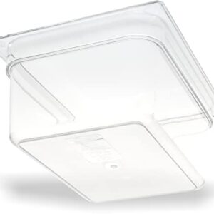 Carlisle FoodService Products 10222B07 Polycarbonate Half-Size Food Pan, 7.7 qt. Capacity, 12-3/4 x 10-3/8 x 6", Clear (Case of 6)