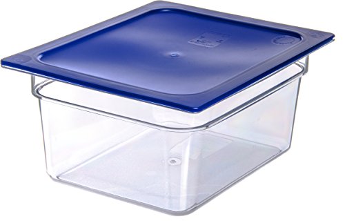 Carlisle FoodService Products 10222B07 Polycarbonate Half-Size Food Pan, 7.7 qt. Capacity, 12-3/4 x 10-3/8 x 6", Clear (Case of 6)