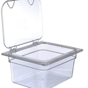 Carlisle FoodService Products 10222B07 Polycarbonate Half-Size Food Pan, 7.7 qt. Capacity, 12-3/4 x 10-3/8 x 6", Clear (Case of 6)