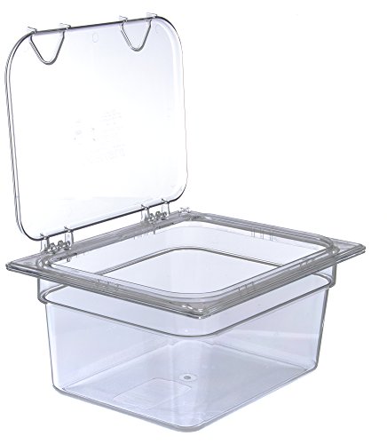 Carlisle FoodService Products 10222B07 Polycarbonate Half-Size Food Pan, 7.7 qt. Capacity, 12-3/4 x 10-3/8 x 6", Clear (Case of 6)