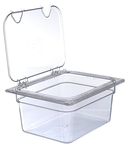 Carlisle FoodService Products 10222B07 Polycarbonate Half-Size Food Pan, 7.7 qt. Capacity, 12-3/4 x 10-3/8 x 6", Clear (Case of 6)