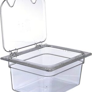 Carlisle FoodService Products 10222B07 Polycarbonate Half-Size Food Pan, 7.7 qt. Capacity, 12-3/4 x 10-3/8 x 6", Clear (Case of 6)