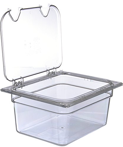 Carlisle FoodService Products 10222B07 Polycarbonate Half-Size Food Pan, 7.7 qt. Capacity, 12-3/4 x 10-3/8 x 6", Clear (Case of 6)