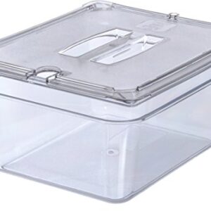 Carlisle FoodService Products 10222B07 Polycarbonate Half-Size Food Pan, 7.7 qt. Capacity, 12-3/4 x 10-3/8 x 6", Clear (Case of 6)