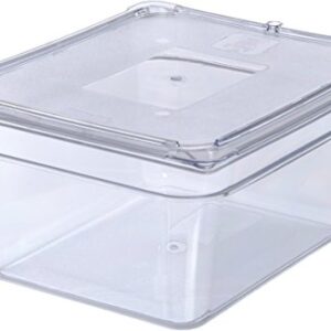 Carlisle FoodService Products 10222B07 Polycarbonate Half-Size Food Pan, 7.7 qt. Capacity, 12-3/4 x 10-3/8 x 6", Clear (Case of 6)