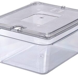 Carlisle FoodService Products 10222B07 Polycarbonate Half-Size Food Pan, 7.7 qt. Capacity, 12-3/4 x 10-3/8 x 6", Clear (Case of 6)