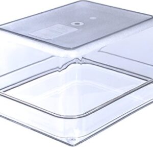 Carlisle FoodService Products 10222B07 Polycarbonate Half-Size Food Pan, 7.7 qt. Capacity, 12-3/4 x 10-3/8 x 6", Clear (Case of 6)