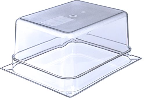 Carlisle FoodService Products 10222B07 Polycarbonate Half-Size Food Pan, 7.7 qt. Capacity, 12-3/4 x 10-3/8 x 6", Clear (Case of 6)