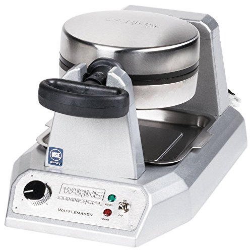 Waring Commercial WWD180 Classic Single Waffle Maker, Coated Non Stick Cooking Plates, Produces 35 waffles per hour, 120V, 1200W, 5-15 Phase Plug