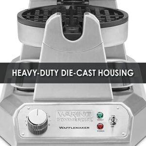 Waring Commercial WWD180 Classic Single Waffle Maker, Coated Non Stick Cooking Plates, Produces 35 waffles per hour, 120V, 1200W, 5-15 Phase Plug