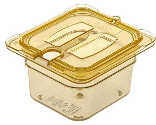 Carlisle FoodService Products 3088413 StorPlus High Heat Food Pan, 4" Deep, Sixth Size, Amber