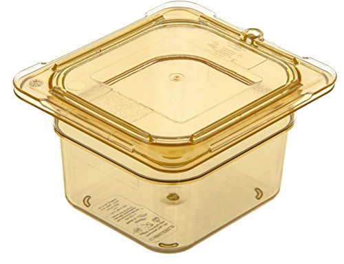 Carlisle FoodService Products 3088413 StorPlus High Heat Food Pan, 4" Deep, Sixth Size, Amber