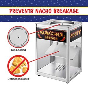 Great Northern Nacho Station Commercial Grade Nacho Warmer Merchandiser, Keeps Chips Warm and Fresh for Hours, Easy to Setup, Stainless Steel Frames with Heavy Duty Plate Glass