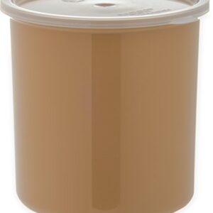 Carlisle FoodService Products Round Storage Container with Lid, 2.7 Quart Crock, Beige