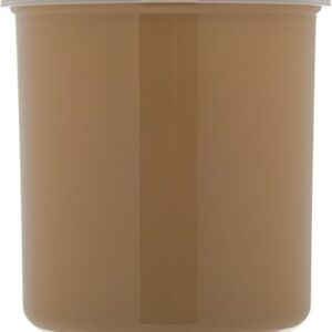 Carlisle FoodService Products Round Storage Container with Lid, 2.7 Quart Crock, Beige