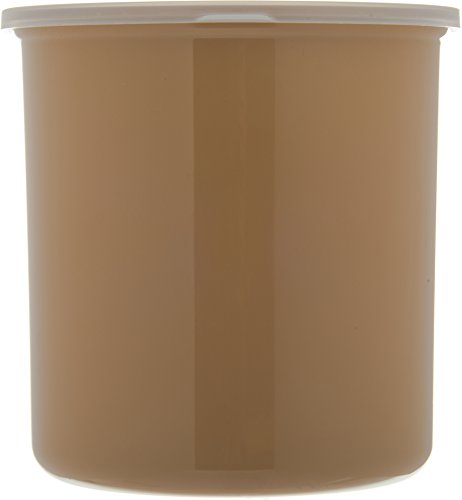 Carlisle FoodService Products Round Storage Container with Lid, 2.7 Quart Crock, Beige