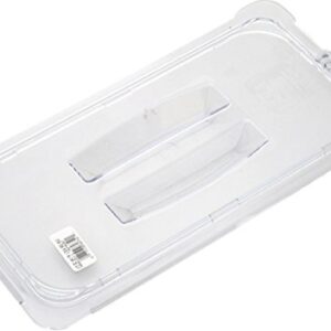 Carlisle FoodService Products 10270U07 StorPlus Third Size Polycarbonate Universal Handled Food Pan Lid, Clear