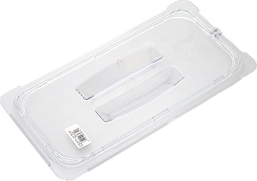 Carlisle FoodService Products 10270U07 StorPlus Third Size Polycarbonate Universal Handled Food Pan Lid, Clear