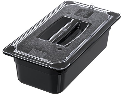 Carlisle FoodService Products 10270U07 StorPlus Third Size Polycarbonate Universal Handled Food Pan Lid, Clear