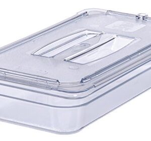 Carlisle FoodService Products 10270U07 StorPlus Third Size Polycarbonate Universal Handled Food Pan Lid, Clear