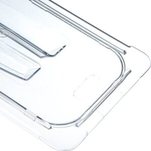 Carlisle FoodService Products 10270U07 StorPlus Third Size Polycarbonate Universal Handled Food Pan Lid, Clear