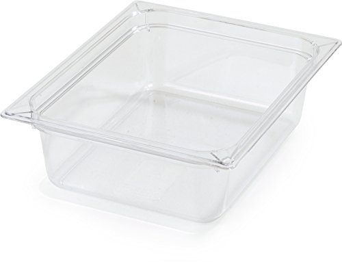 Carlisle FoodService Products 10221B07 StorPlus Half Size Food Pan, Polycarbonate, 4" Deep, Clear