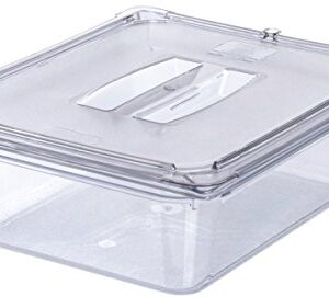 Carlisle FoodService Products 10221B07 StorPlus Half Size Food Pan, Polycarbonate, 4" Deep, Clear