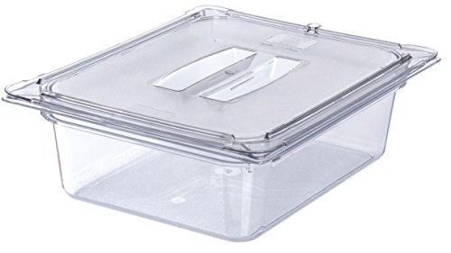 Carlisle FoodService Products 10221B07 StorPlus Half Size Food Pan, Polycarbonate, 4" Deep, Clear