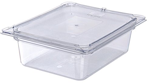 Carlisle FoodService Products 10221B07 StorPlus Half Size Food Pan, Polycarbonate, 4" Deep, Clear