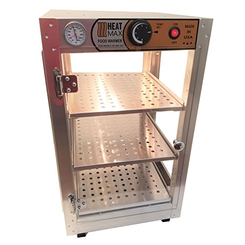 HeatMax 14x14x24 Commercial Food Warmer, Pizza, Pastry, Patty, Empanada, Hot Food, Concession, Catering, Convenience Store, Display Case - Made in USA with Service and Support