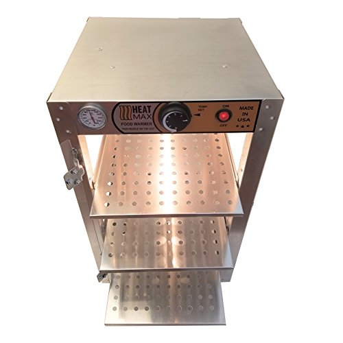 HeatMax 14x14x24 Commercial Food Warmer, Pizza, Pastry, Patty, Empanada, Hot Food, Concession, Catering, Convenience Store, Display Case - Made in USA with Service and Support