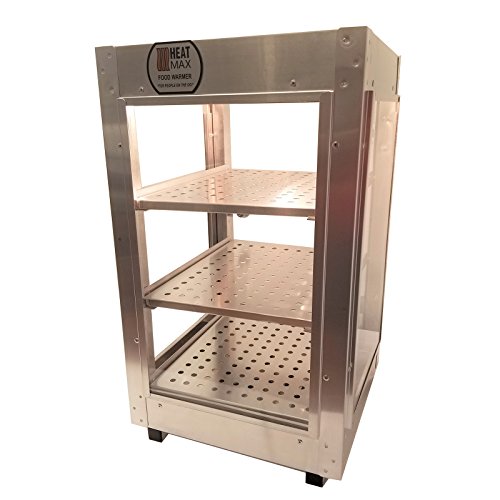 HeatMax 14x14x24 Commercial Food Warmer, Pizza, Pastry, Patty, Empanada, Hot Food, Concession, Catering, Convenience Store, Display Case - Made in USA with Service and Support