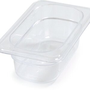 Carlisle FoodService Products 3068607-E Plastic Food Pan, 1/9 Size, 2.5 Inches Deep, Clear