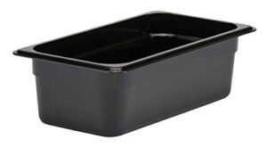 cambro 34cw110 food pan 1/3 x 4" camwear black case of 6