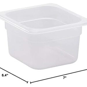 Cambro 64PP190 1/6 Size Food Pan, 4" Deep, Translucent (6/Case)