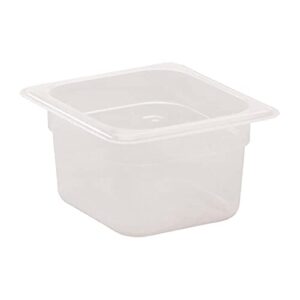 cambro 64pp190 1/6 size food pan, 4" deep, translucent (6/case)