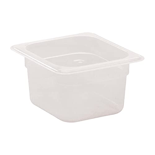 Cambro 64PP190 1/6 Size Food Pan, 4" Deep, Translucent (6/Case)